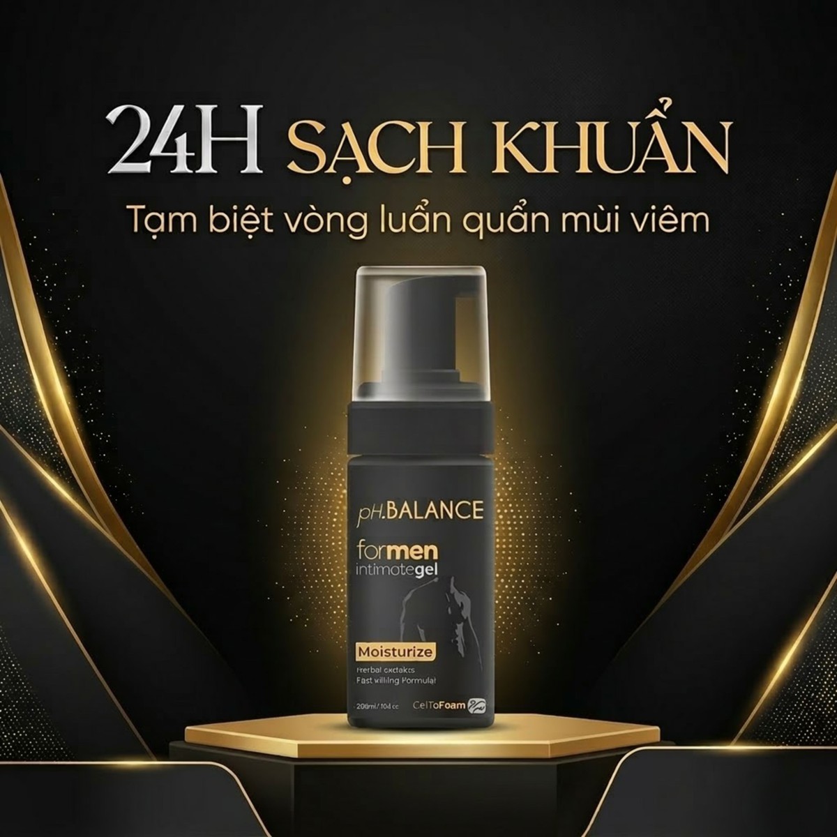 Bọt Vệ Sinh Vùng Kín Nam ph Balance Intimate Gel For Men (Chai 135ml)