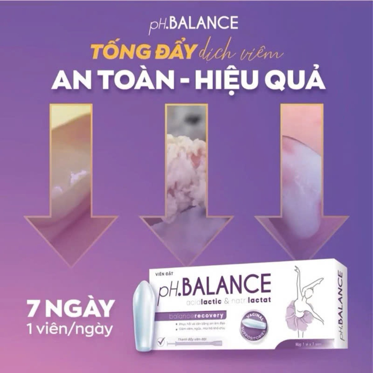 Viên Đặt Âm Đạo pH Balance Hỗ Trợ Giảm Ngứa, Giảm Viêm Nhiễm, Giảm Tiết ...