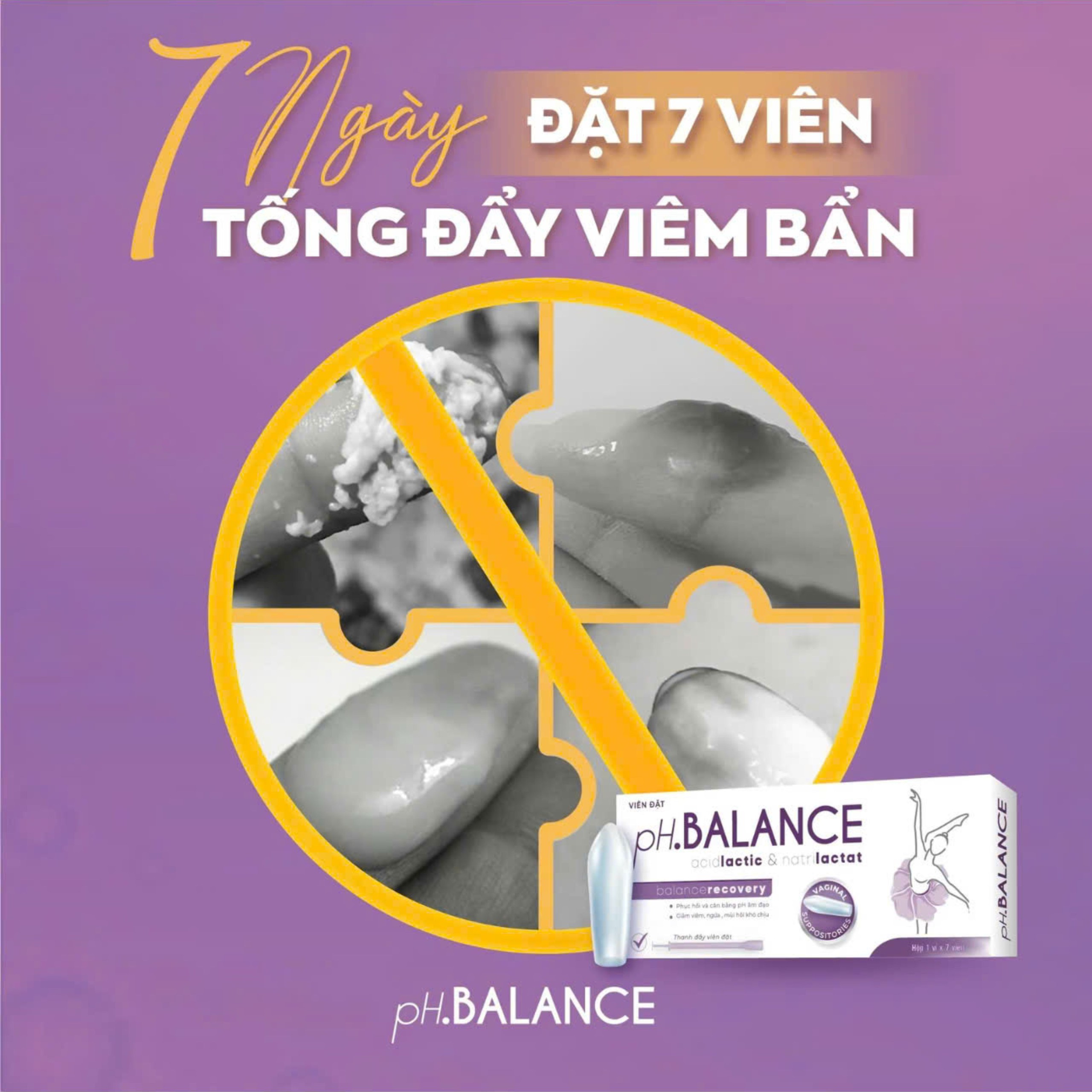 Viên Đặt Âm Đạo pH Balance Hỗ Trợ Giảm Ngứa, Giảm Viêm Nhiễm, Giảm Tiết ...